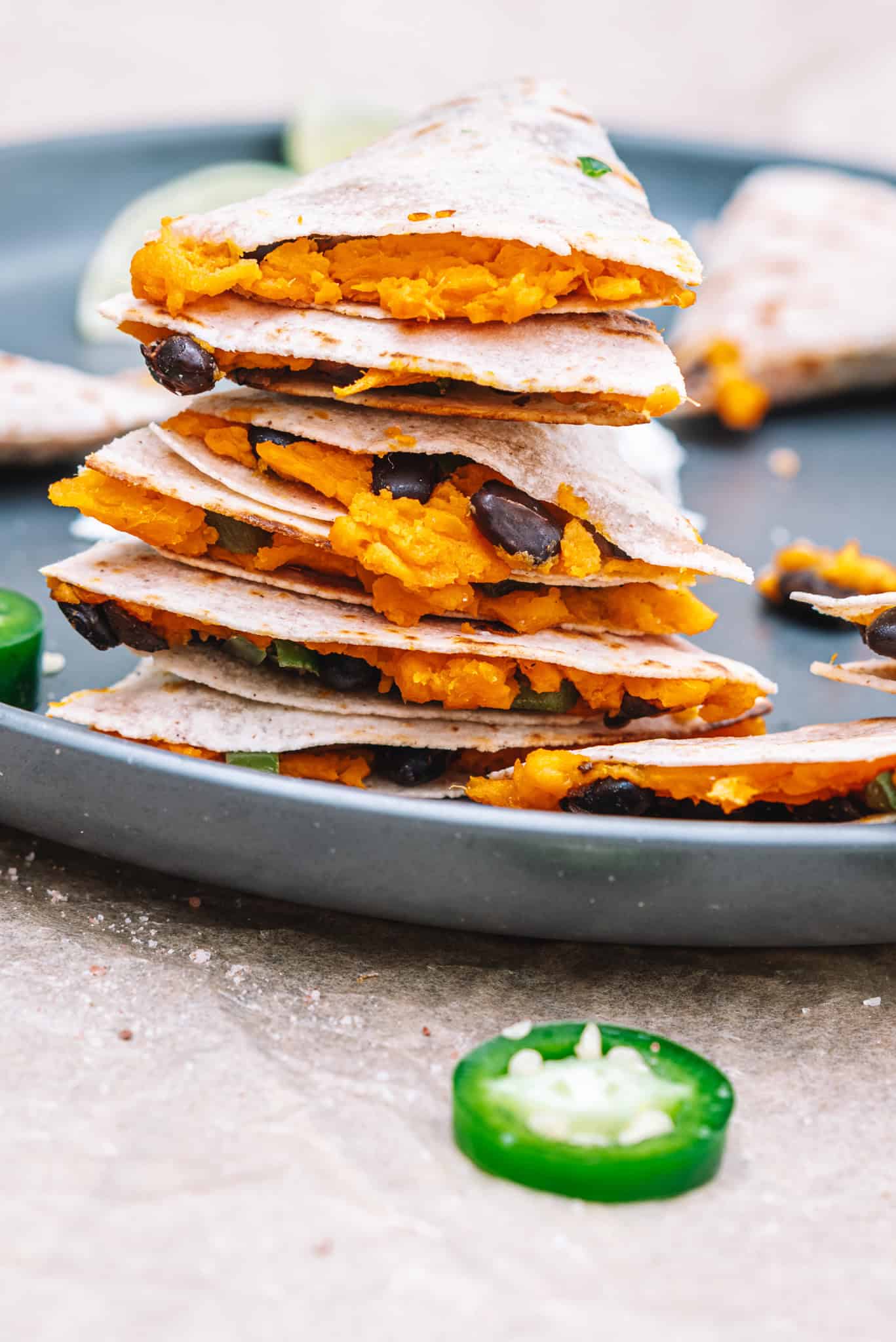 Black Bean Sweet Potato Quesadillas | Chef Kate F
