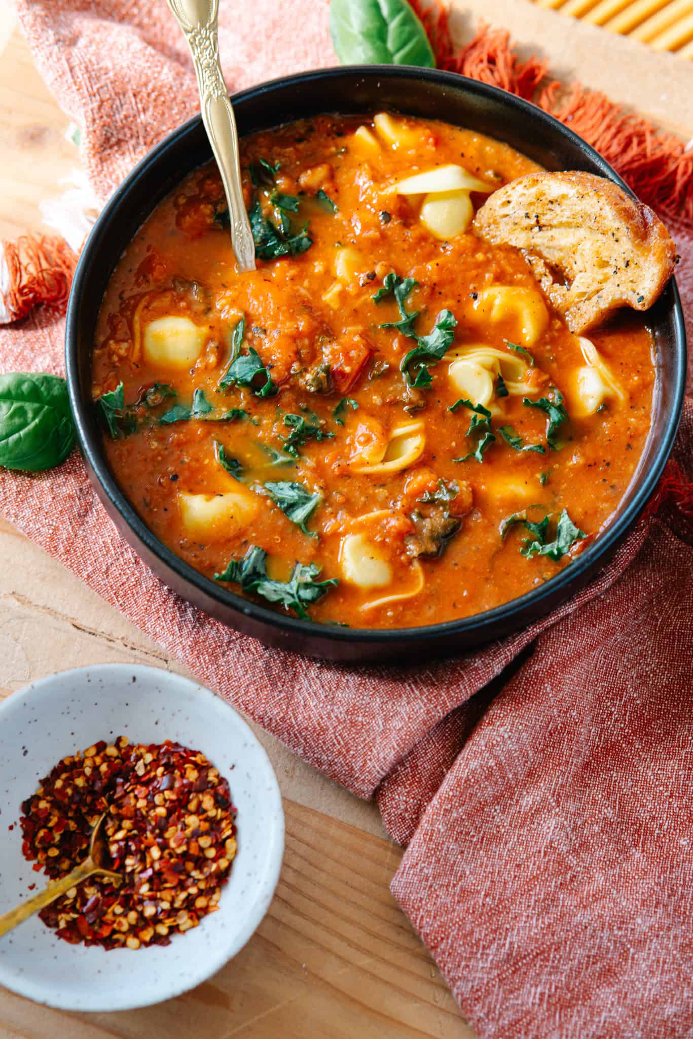 Vegan Tortellini Soup | Chef Kate F